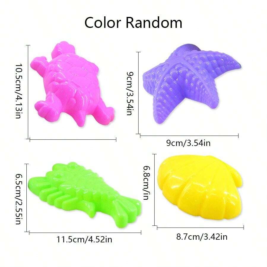 Children's Educational Beach Toy Ocean Animal Sand Mold Set, For Sand ...