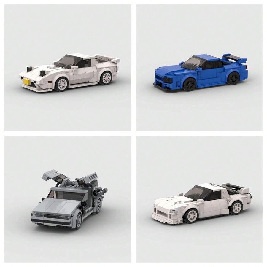 Luxury Racing Car Compatible Mini Building Blocks Assembly DIY Toy ...
