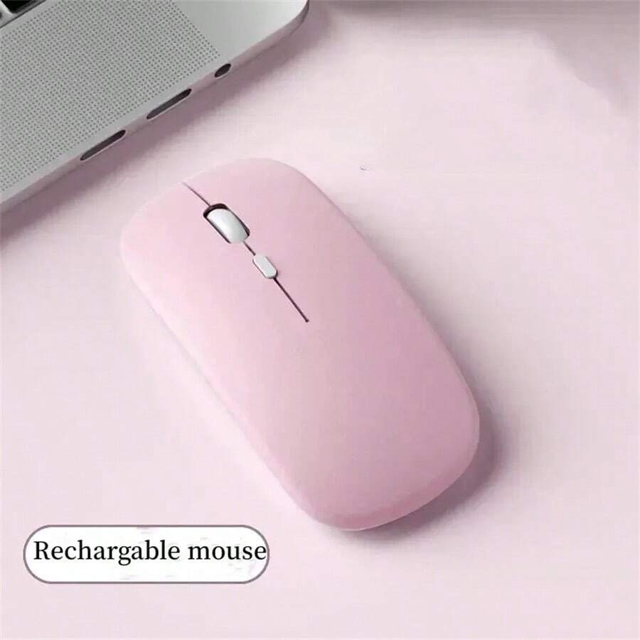 1pcs Macaron Rechargeable Wireless Bluetooth Mouse 2.4G USB Mice For ...