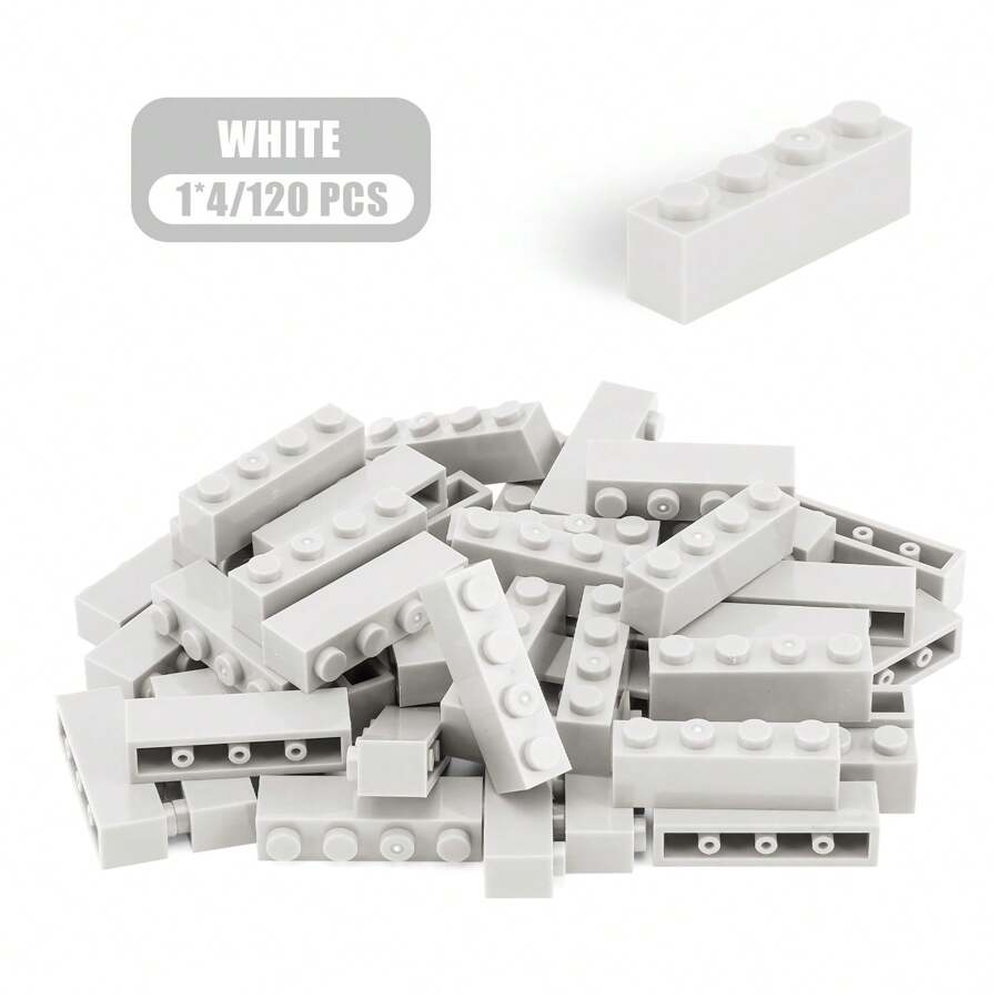 120pcs 200g Bagged 1x4 High Brick Small Particle Building Block ...