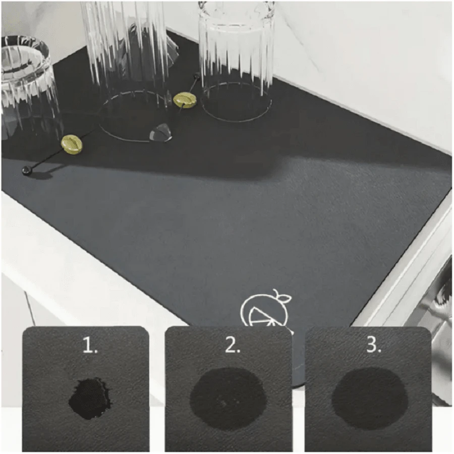 Non-Slip Water-Absorbent Kitchen Countertop Drying Pad, With Ultra-Fine ...