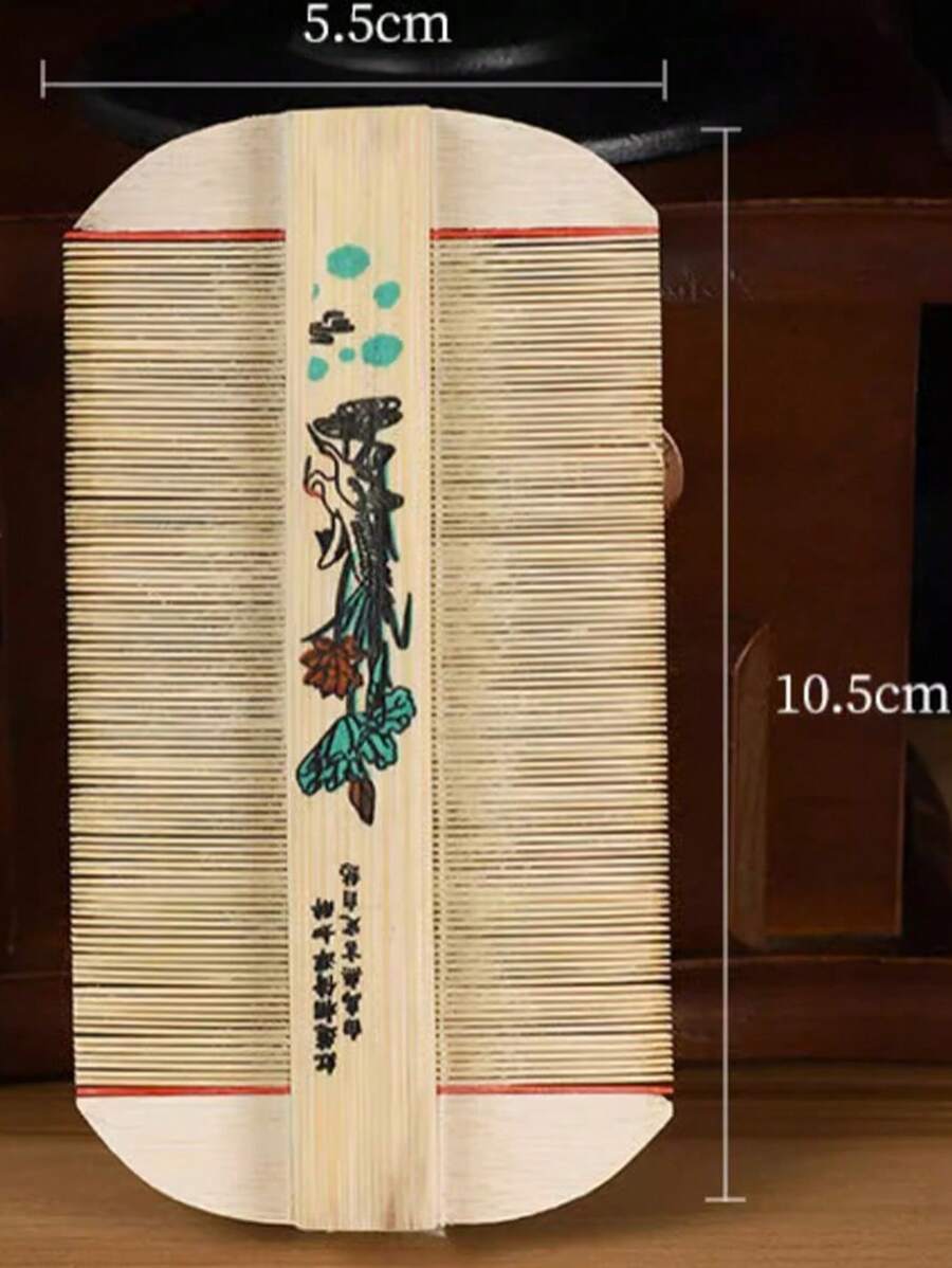 1pc Bamboo Comb For Removing Dandruff And Lice, Universal Comb With ...