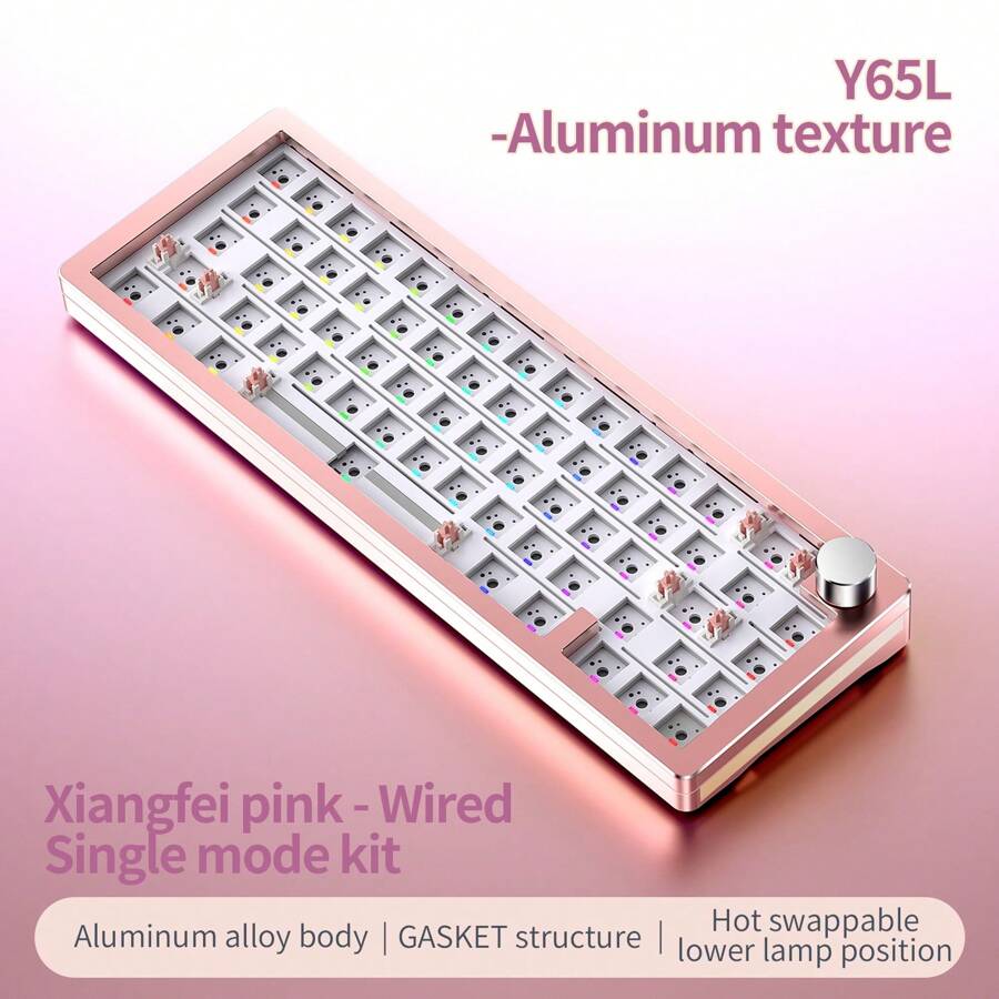 YINDIAO Y65 Mechanical Keyboard Kit RGB Backlit Wired Keyboard DIY With ...