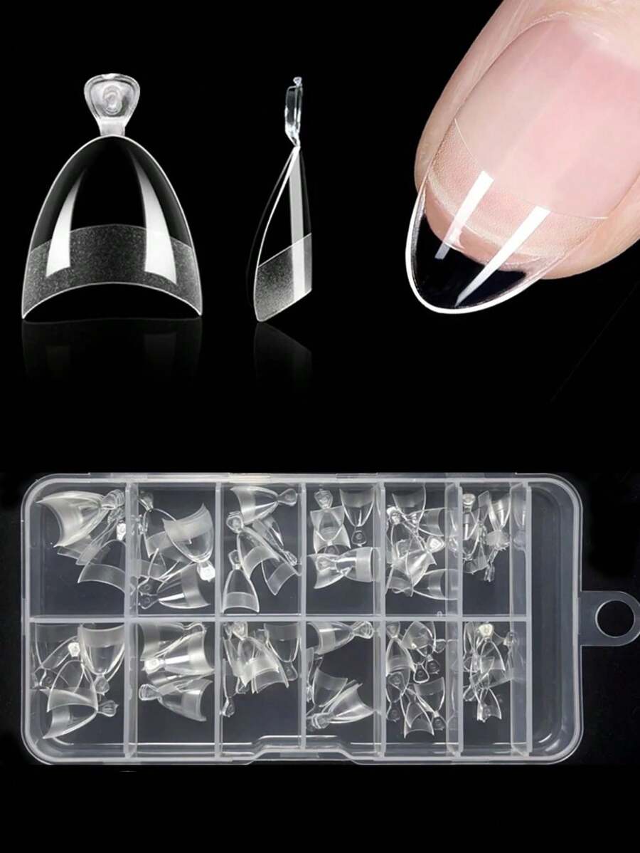 240pcs/Box XS Almond Half Cover Fake Nails Half Matte False Nail ...