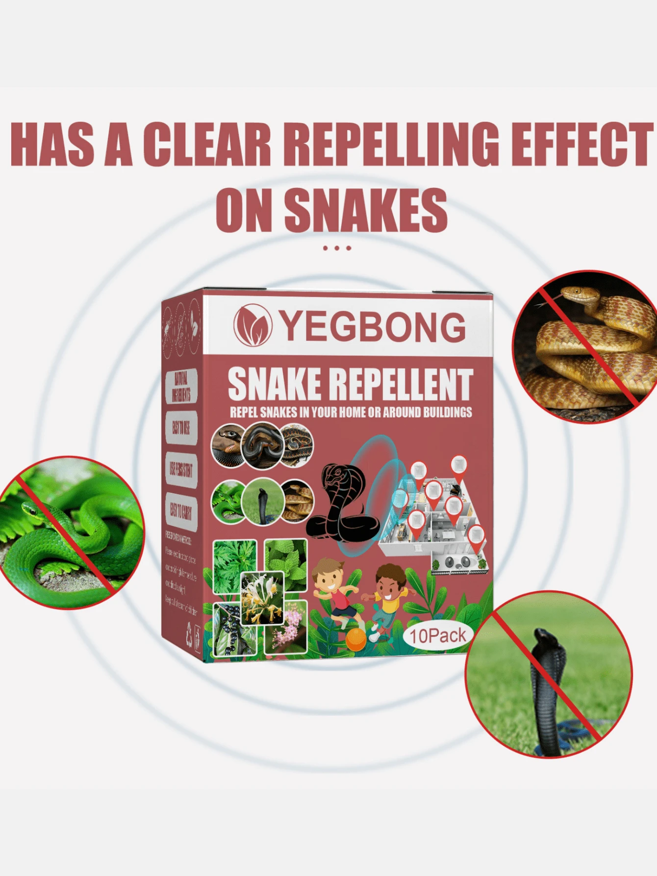YEGBONG Snake Repellent Pack- Long-Lasting Outdoor Camping Snake ...