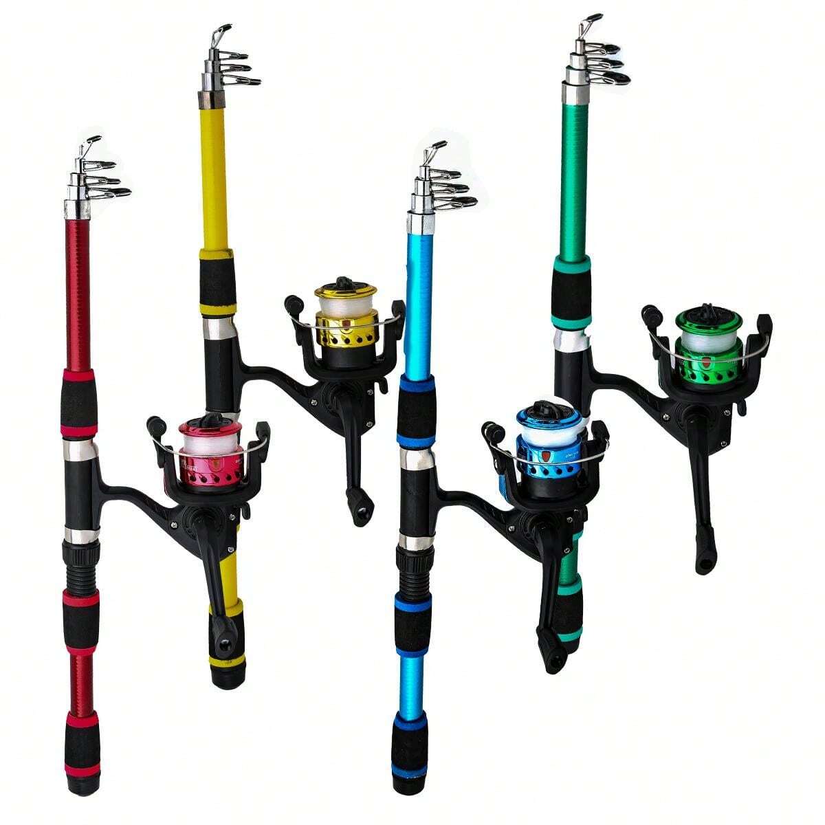 Green 1.8M Telescopic Fishing Rod Feeder Hard FRP Carbon Fiber Portable ...