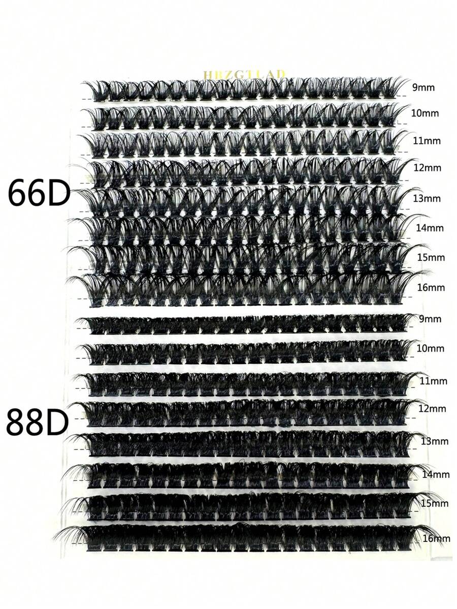 16 Lines/320 Bundles 30+40/60+80 Root DD Curl False Eyelashes Single ...