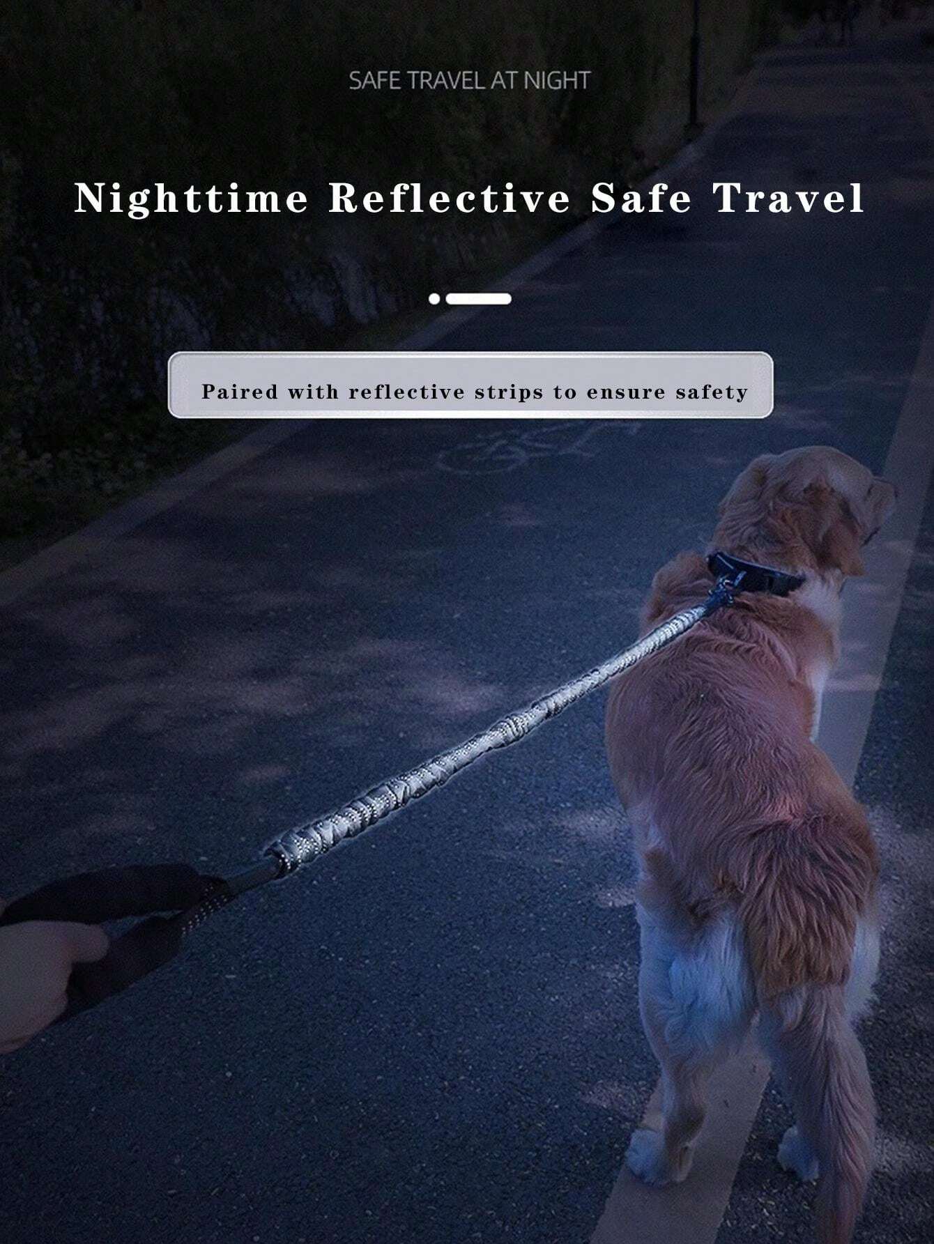 Explosion-Proof Dog Leash With Safe Buckle, Elastic Retractable Leash ...