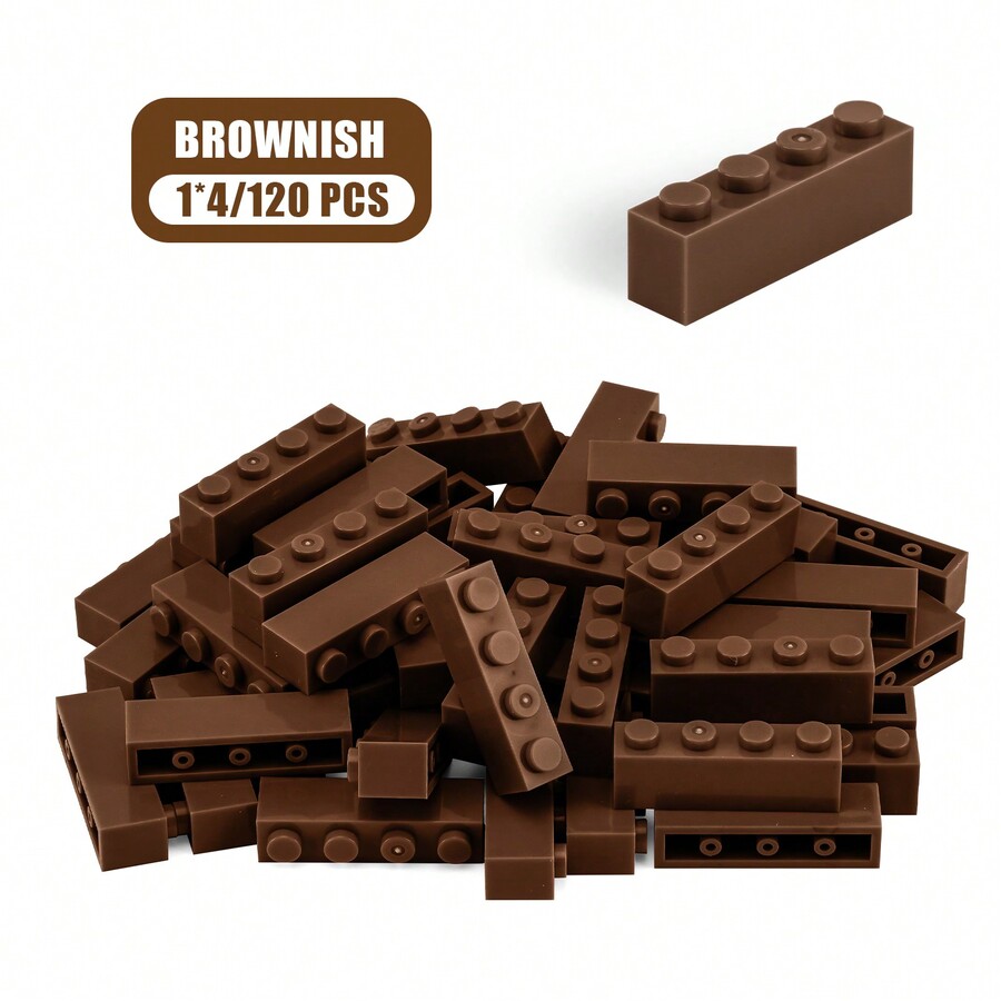 120pcs 200g Bagged 1x4 High Brick Small Particle Building Block ...