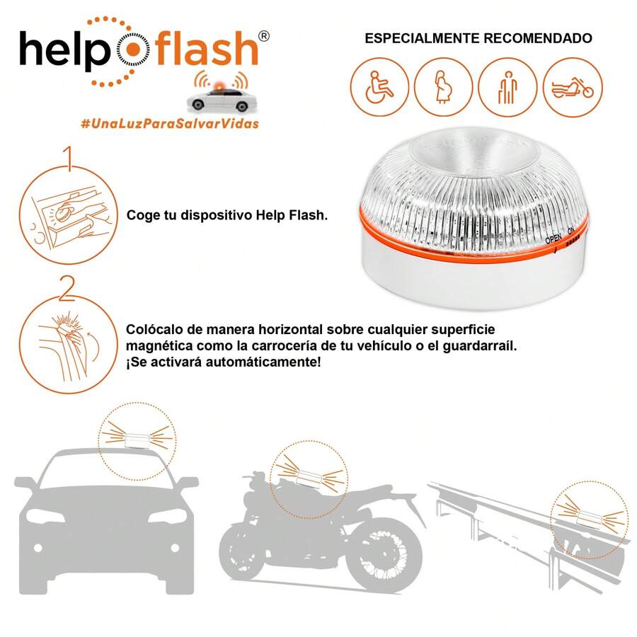Help Flash - AUTONOMOUS Emergency Light, V16 Pre-Signaling Danger ...