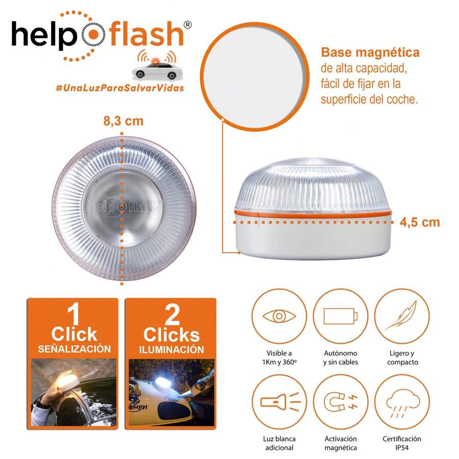 Help Flash - AUTONOMOUS Emergency Light, V16 Pre-Signaling Danger ...