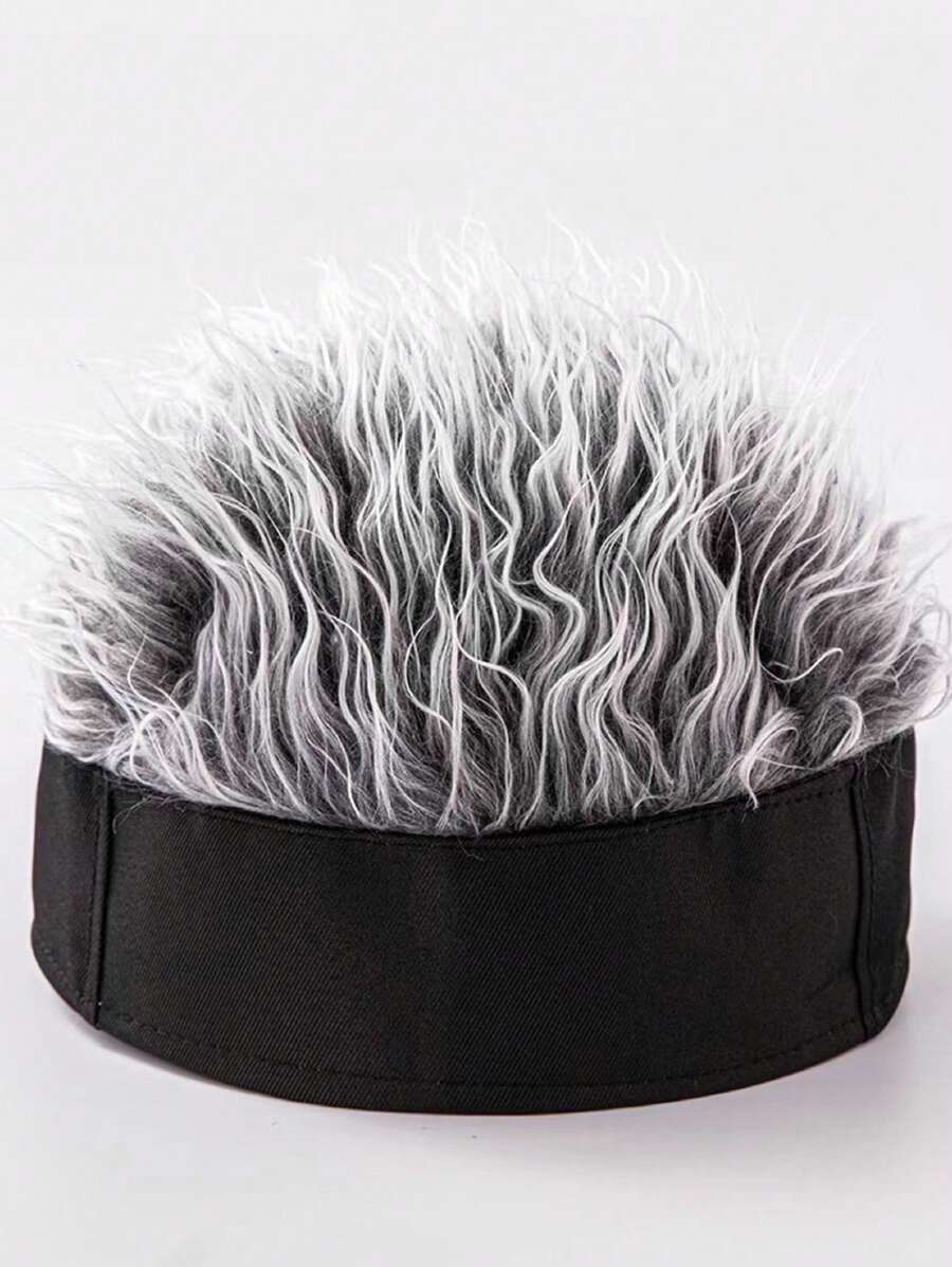 New Hat Funny Realistic Short Hair Wig Hat Vintage Hip-Hop Cap No Brim ...