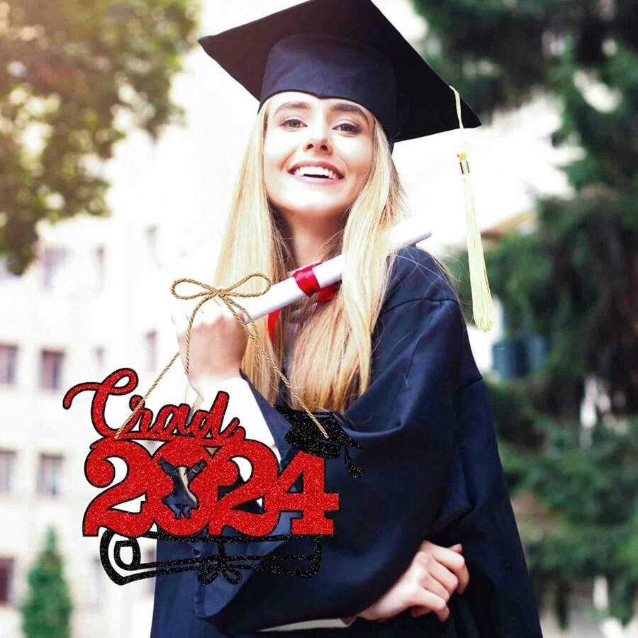 4pcs 2024 Graduation Door Sign, Class Of 2024 Congrats Hanging Sign ...