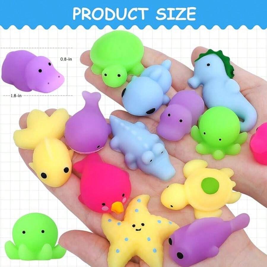 3/6/12Pcs Squishies Mochi Toys, Mini Squishy Sea Animals Squeeze Stress ...