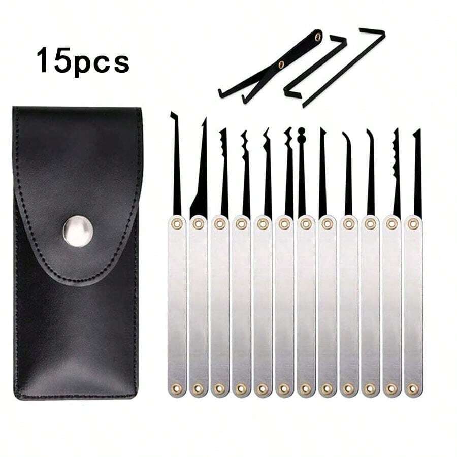 15-Piece Black Tool Handbag Professional Household Lock Pick Set ...