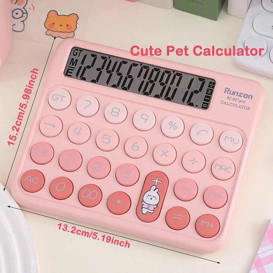 1pc Calculator, Desktop Calculator, Beautiful Calculator (4 Colors ...