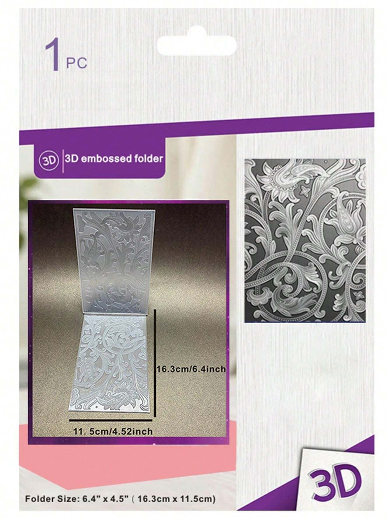 1pc 3D Flower Embossing Folder, Size: 16.3cm (L) X 11.5cm (W) X 0.5cm ...