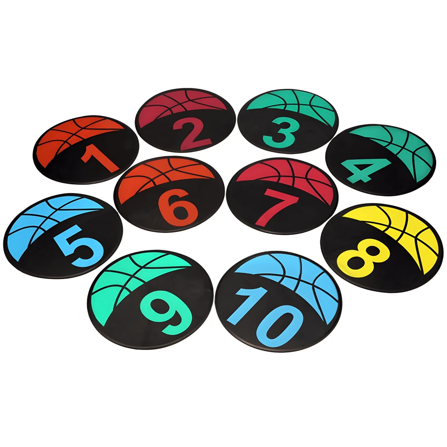 10pcs Basketball Training Agility Disc Cones With Numbers And Alphabets ...