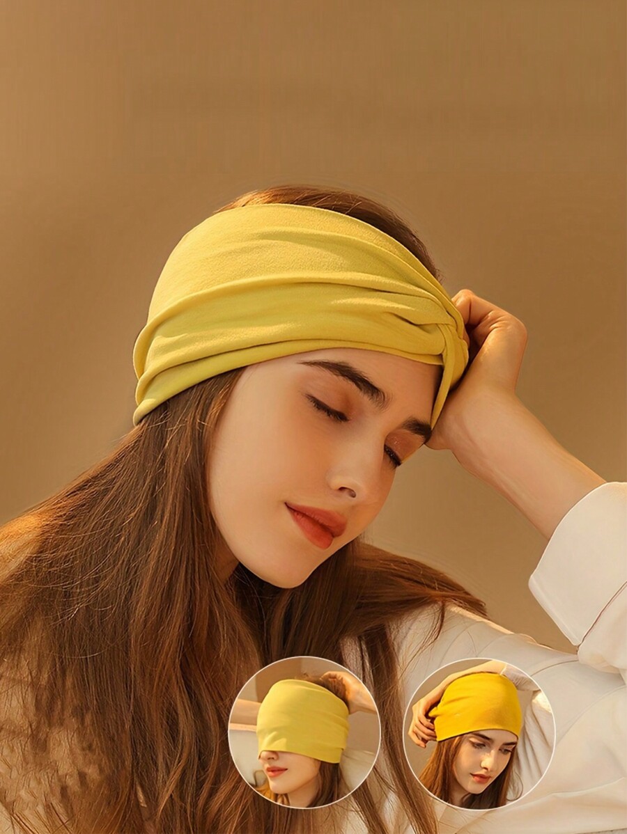 1PC Fashion Knotted Wide Brimmed Bohemian Yoga Running Fabric Hairband ...