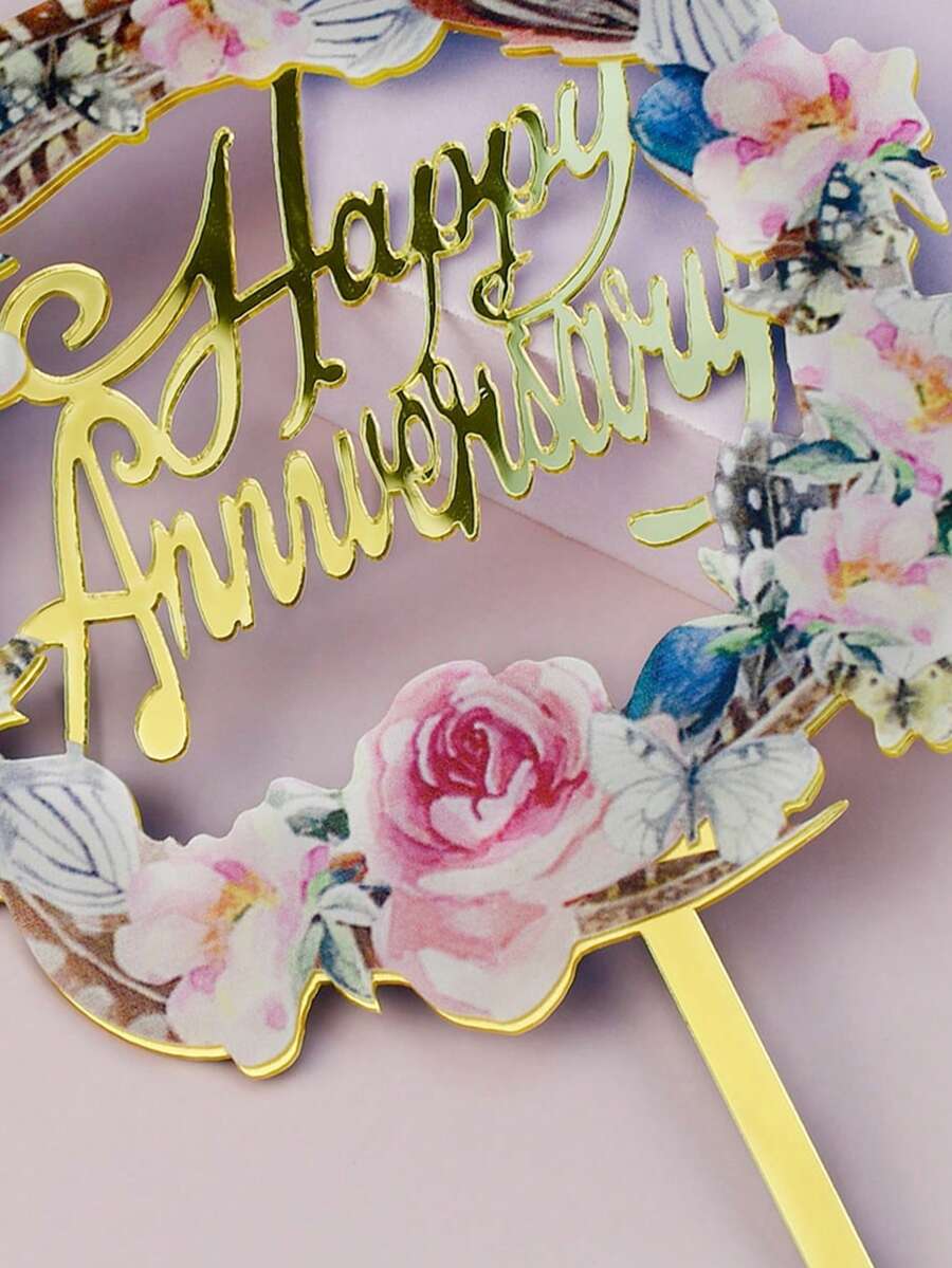 1pc-Wedding Anniversary Cake Topper | SHEIN USA