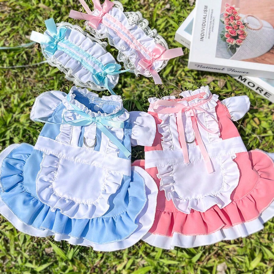 Maid-Themed Family Outfit For Both Pets Cats And Dogs Spring/Summer ...
