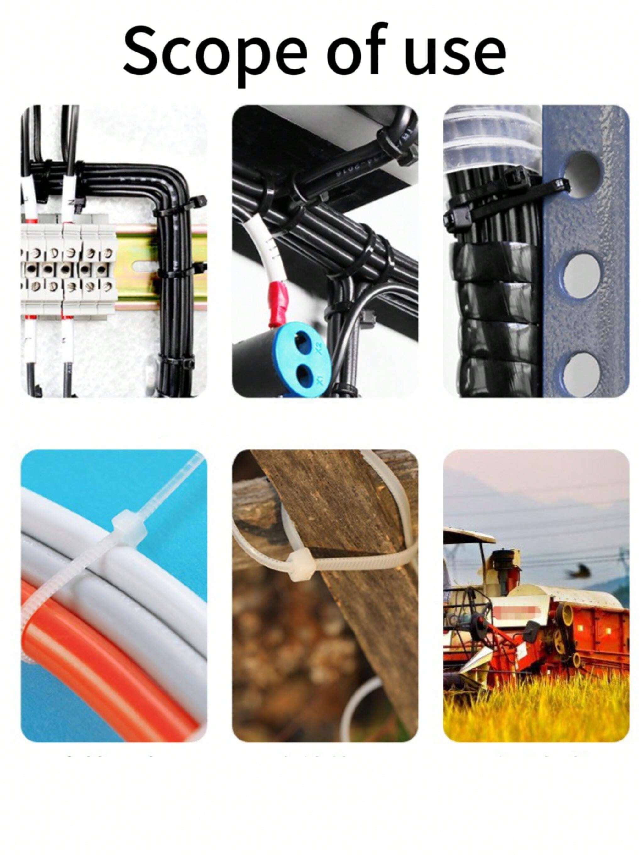 One Bundle Of White Strong Self-Locking Fixed Ties For Horticultural ...