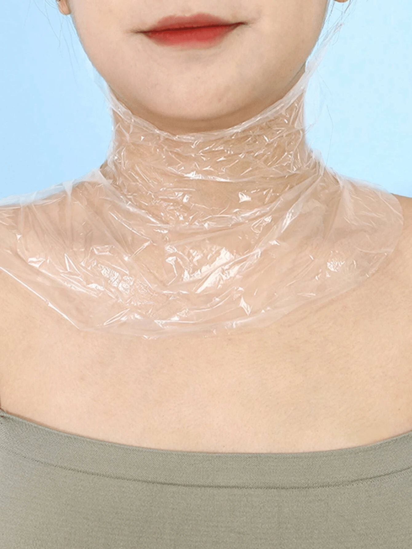 100pcs Plastic Neck Mask, DIY Disposable Neck Facial Mask, Lock In ...