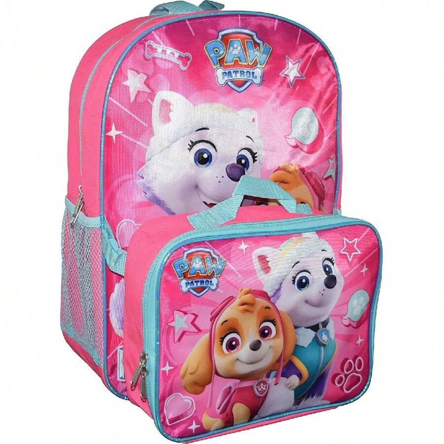 Nickelodeon Girl Paw Patrol 16" Backpack With Detachable Matching Lunch ...
