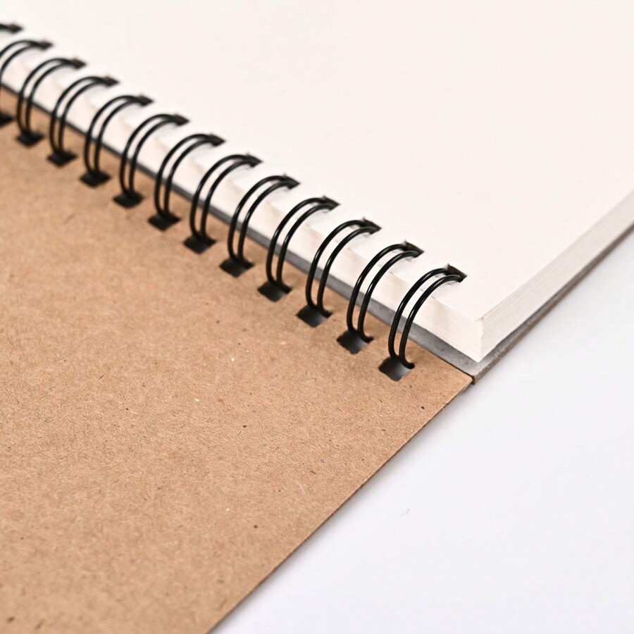 A3 Sketchbook With Cowhide Cover, Spiral Bound Sketch Paper For Drawing ...