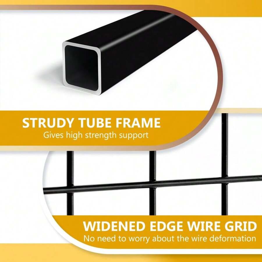 LUCKUP 3' X 6' Grid Wall Panels Standing Wire Grid, Study Display Rack ...