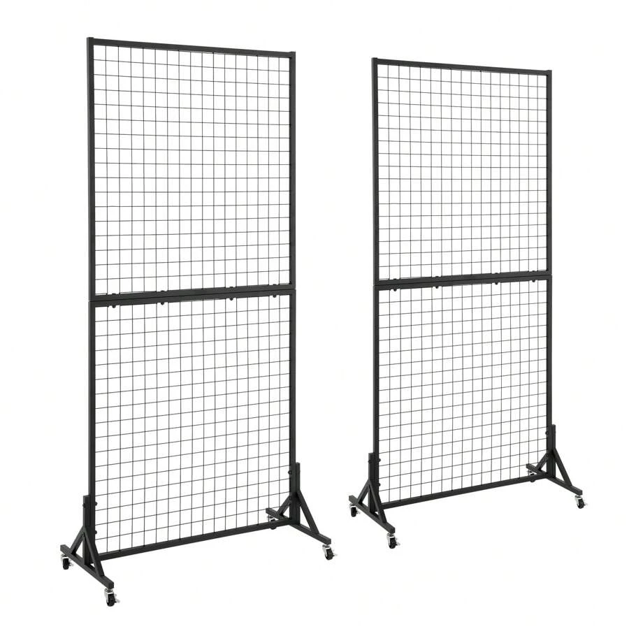 LUCKUP 3' X 6' Grid Wall Panels Standing Wire Grid, Study Display Rack ...