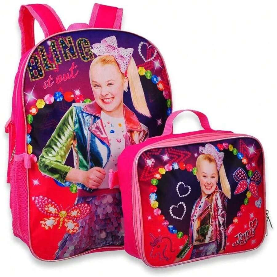 Jojo Siwa Backpack With Insulated Lunchbox - Pink Multi, One Size ...