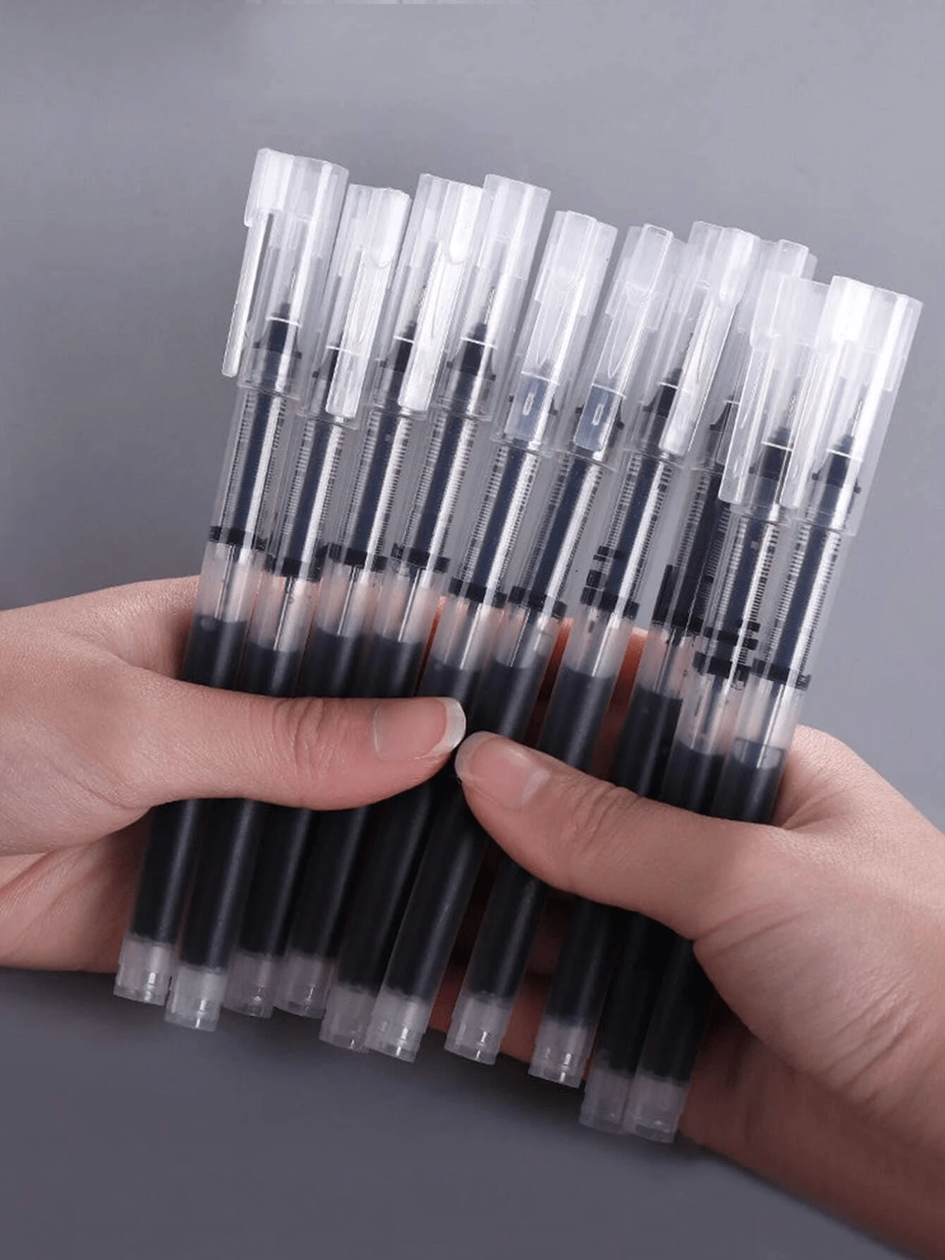 6pcs Blue Liquid Ink Rollerball Pens, Quick-Drying Ballpoint Pens ...