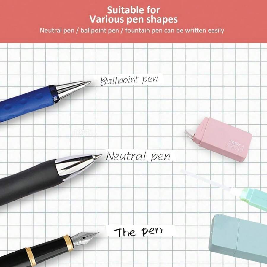 6 Pack Correction Tape Cute White Out Tape Macaron Color Correction ...