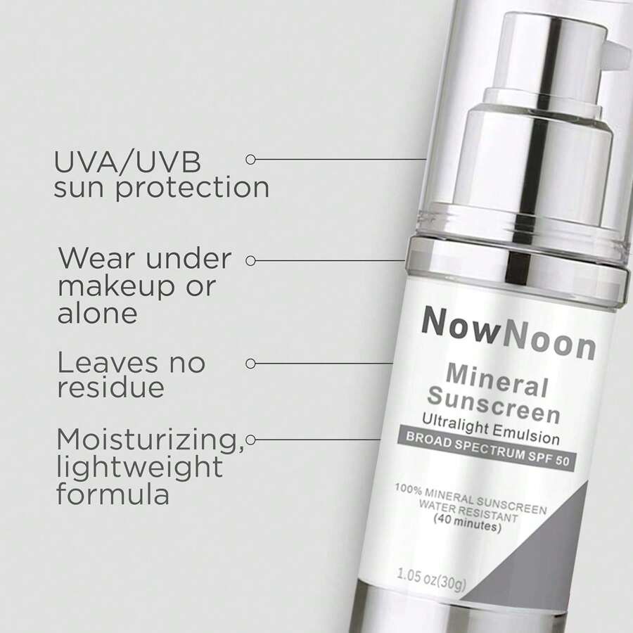 Tinted Sunscreen SPF 50 | Ultra-Light Fluid Mineral Sunscreen For Face ...