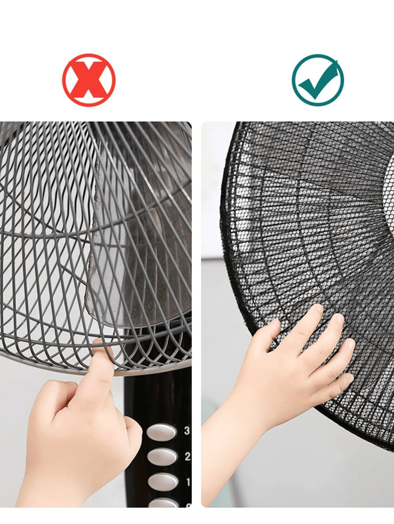 1pc Mesh Electric Fan Cover, 18 Inch Black Circular Household Fan ...