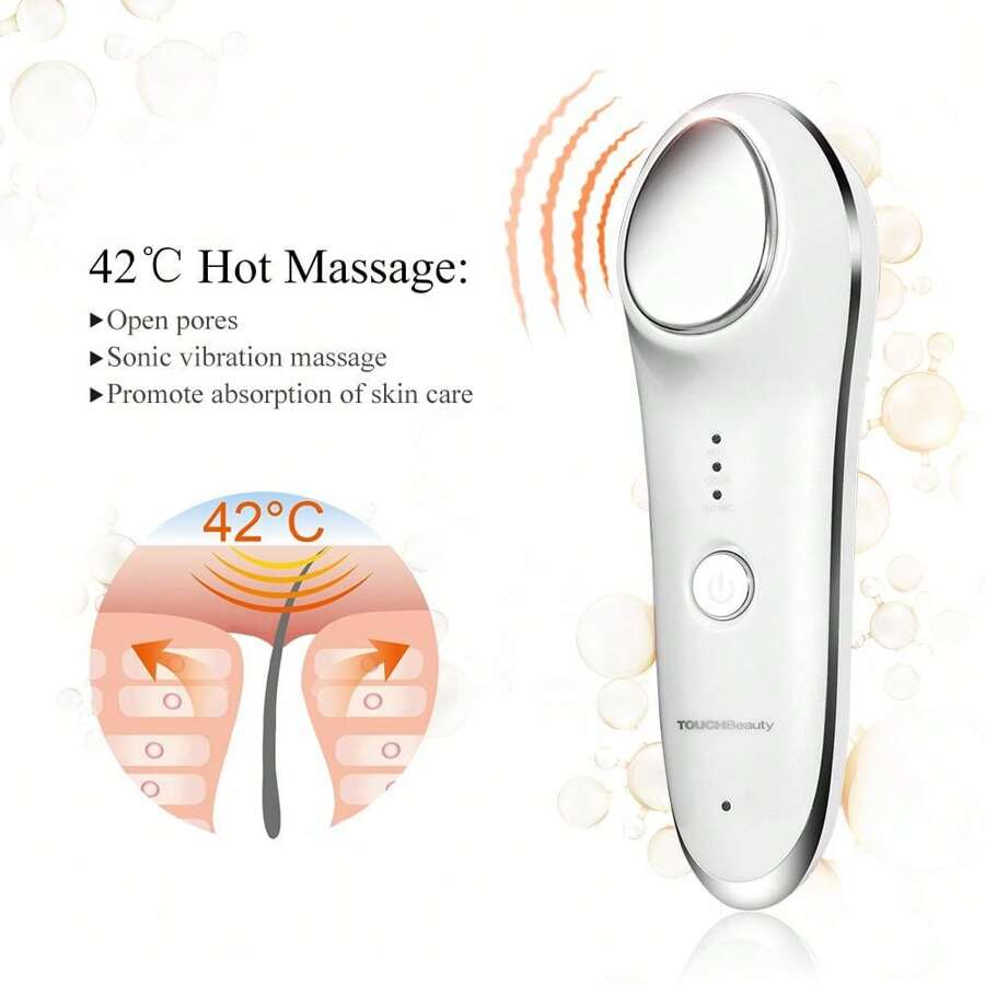 TOUCHBeauty 1pc Hot & Cold Facial Massager - Handheld Vibration Skin ...