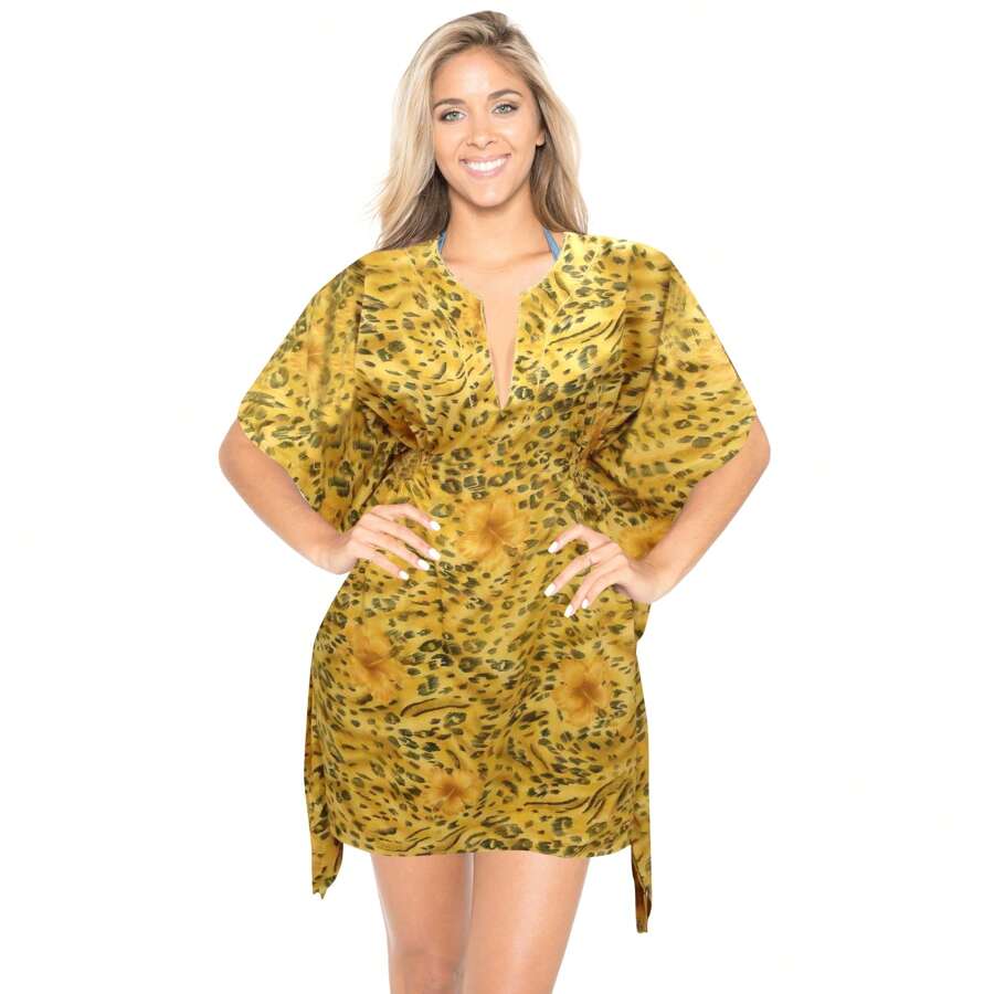 LA LEELA Women's Fabric Coverup Holiday Party Beach Cover Ups Dressy ...