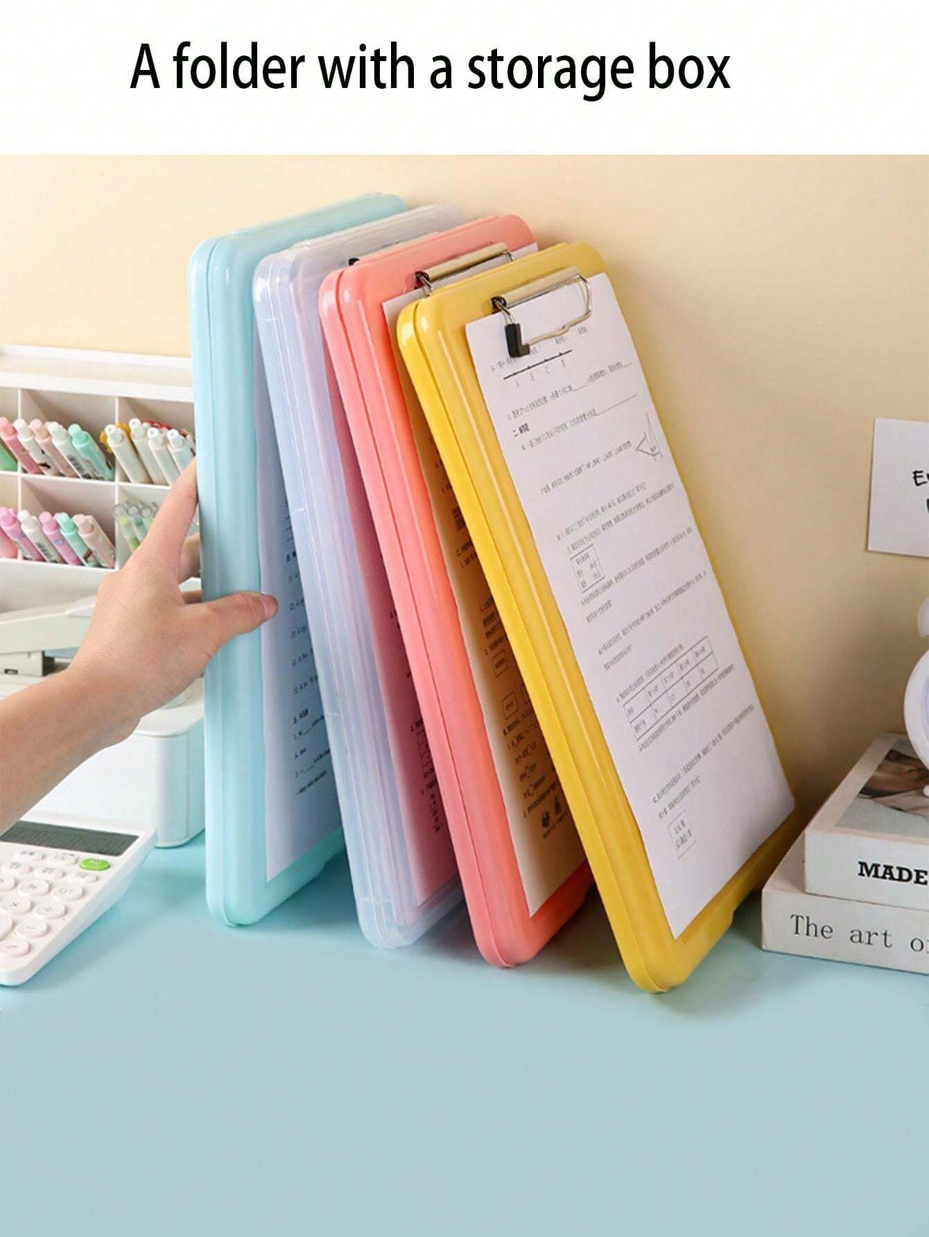 Plastic Folder, Multi-Color Storage Clipboard Folder, Document ...