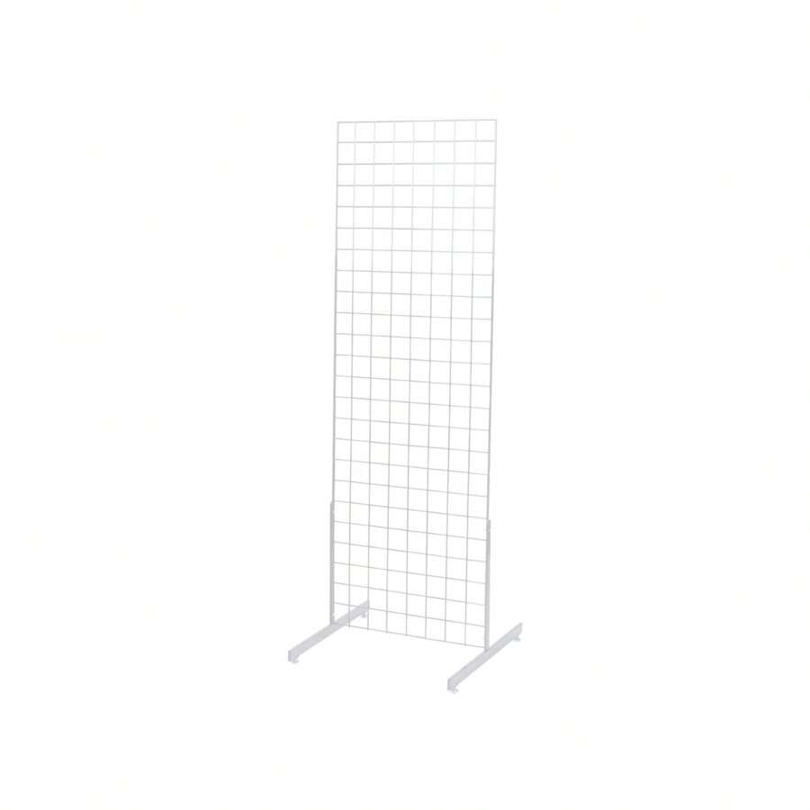 2 Ft X 6 Ft White Standing Grid Screen - Includes Grid Panel And 2 Grid ...