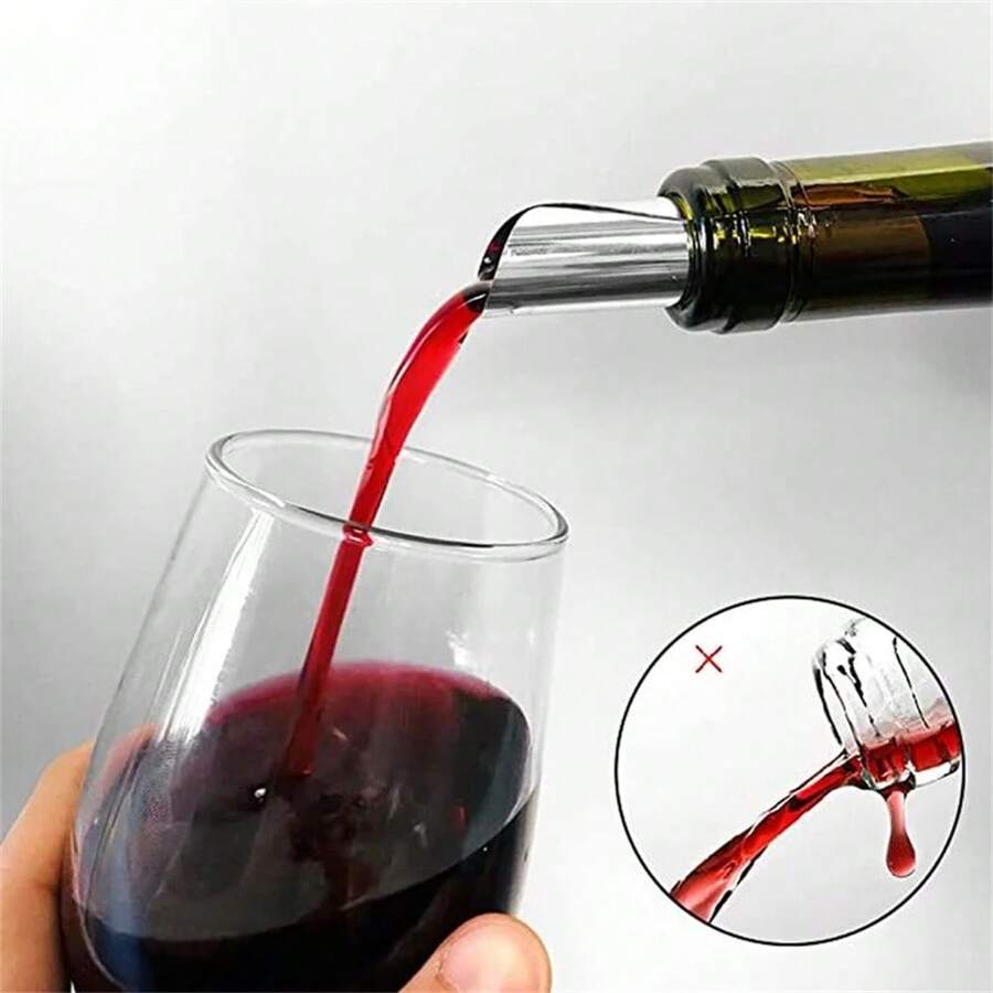 Silver Aluminum Foil Wine Pourer Disc Foldable Flexible Reusable Mini ...
