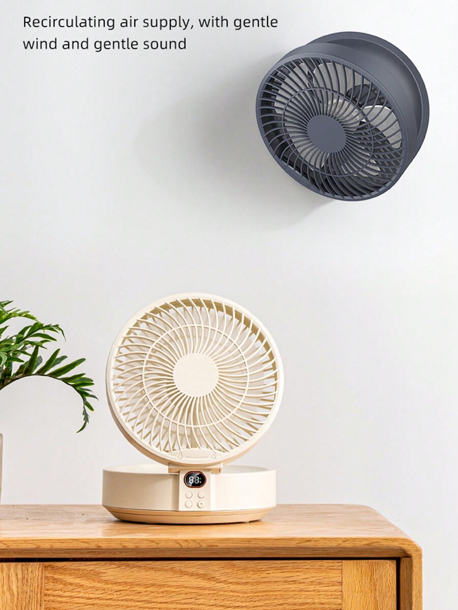 1pc+Rechargeable+4000mAh+Wall-Mounted Folding Table Fan+WSK302 ...
