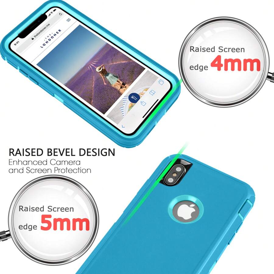 Blue Multilayer Protective Case Compatible With Iphone [Shockproof ...
