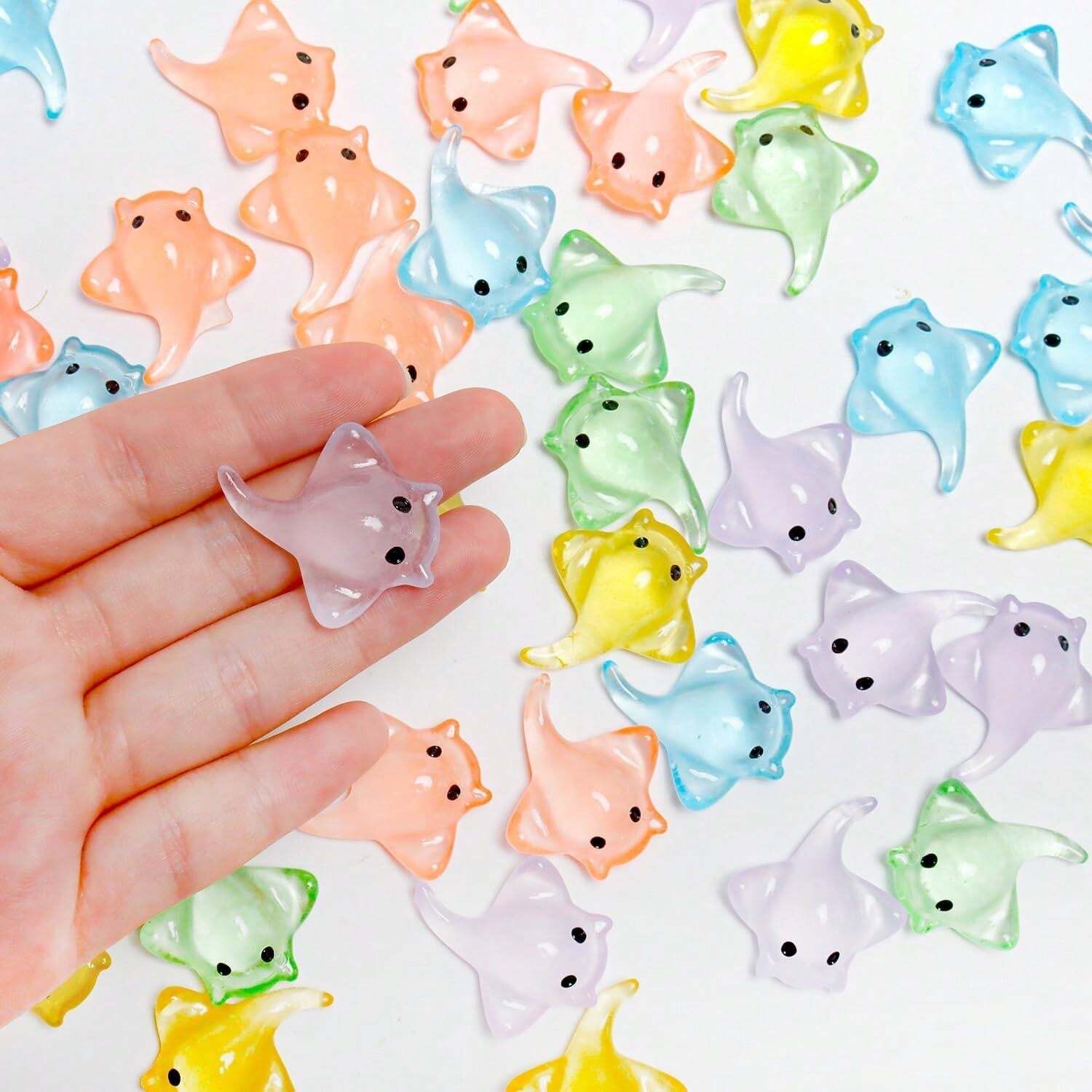 60 Pcs Miniature Sting Ray Figurines Mini Manta Ray Figure Realistic ...
