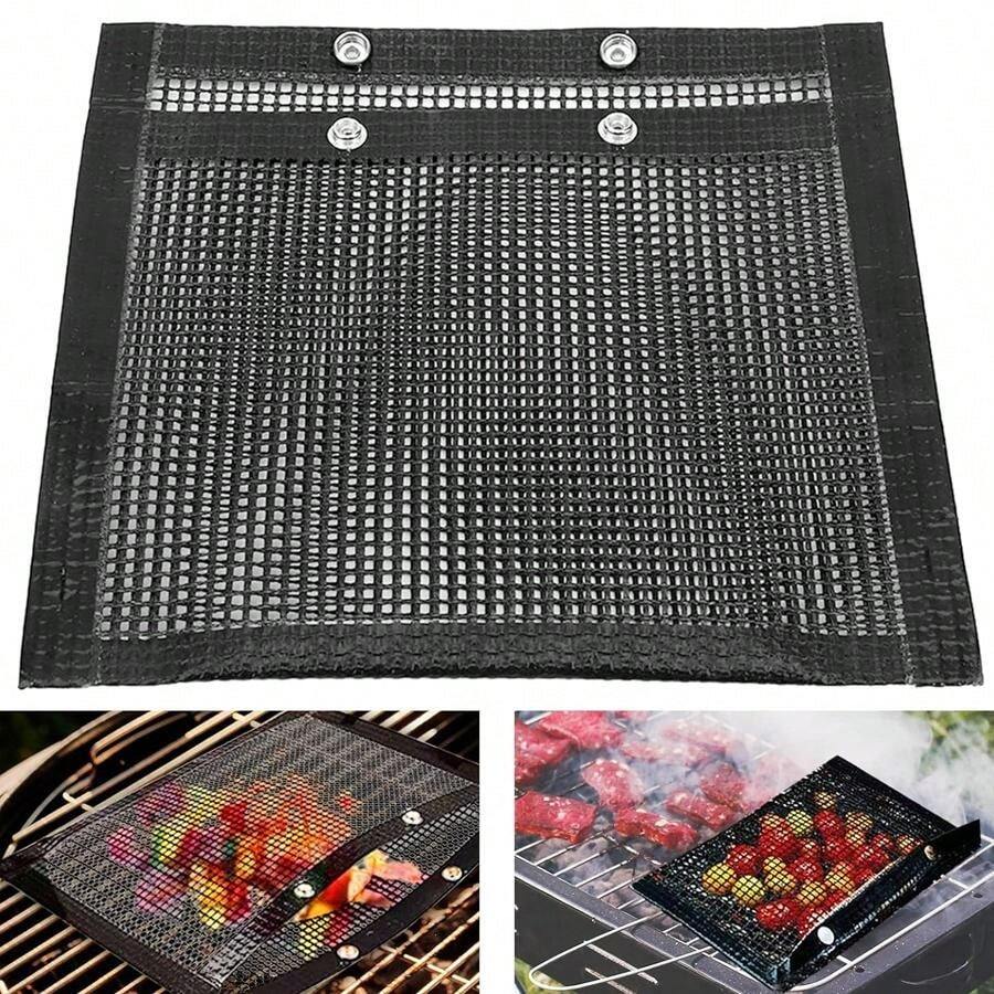 1pc BBQ Mesh Grill Bags For Outdoor Grill Reusable Non-Stick Barbecue ...