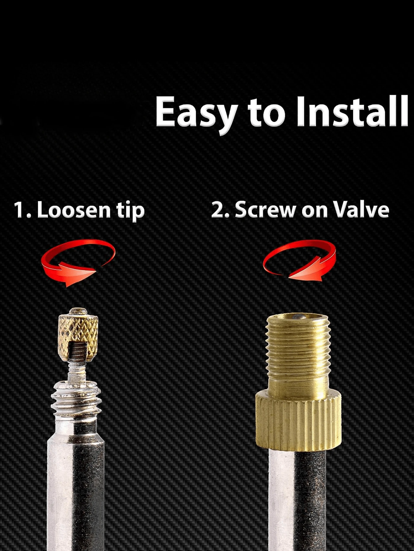 4pcs Brass French Air Valve Adapters - Convert Presta To Schrader ...