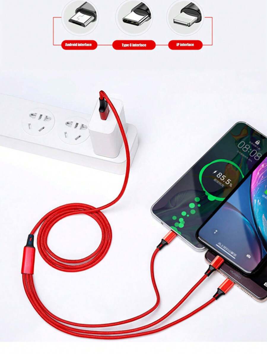 1.2M Three In One Mobile Phone Charging Cable General Charging Cable ...