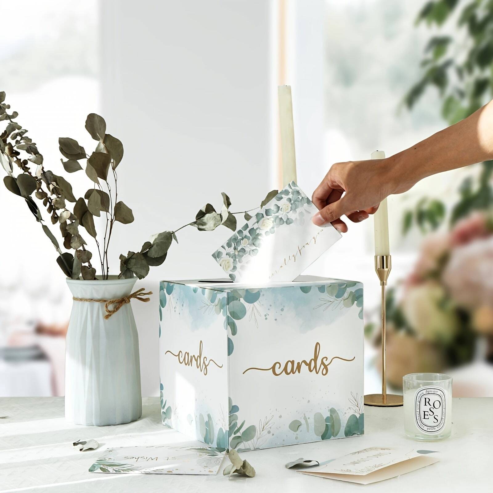 1 Stück Hochzeitskartenbox mit Schlitz, aus Box Geschenkkartenbox für ...