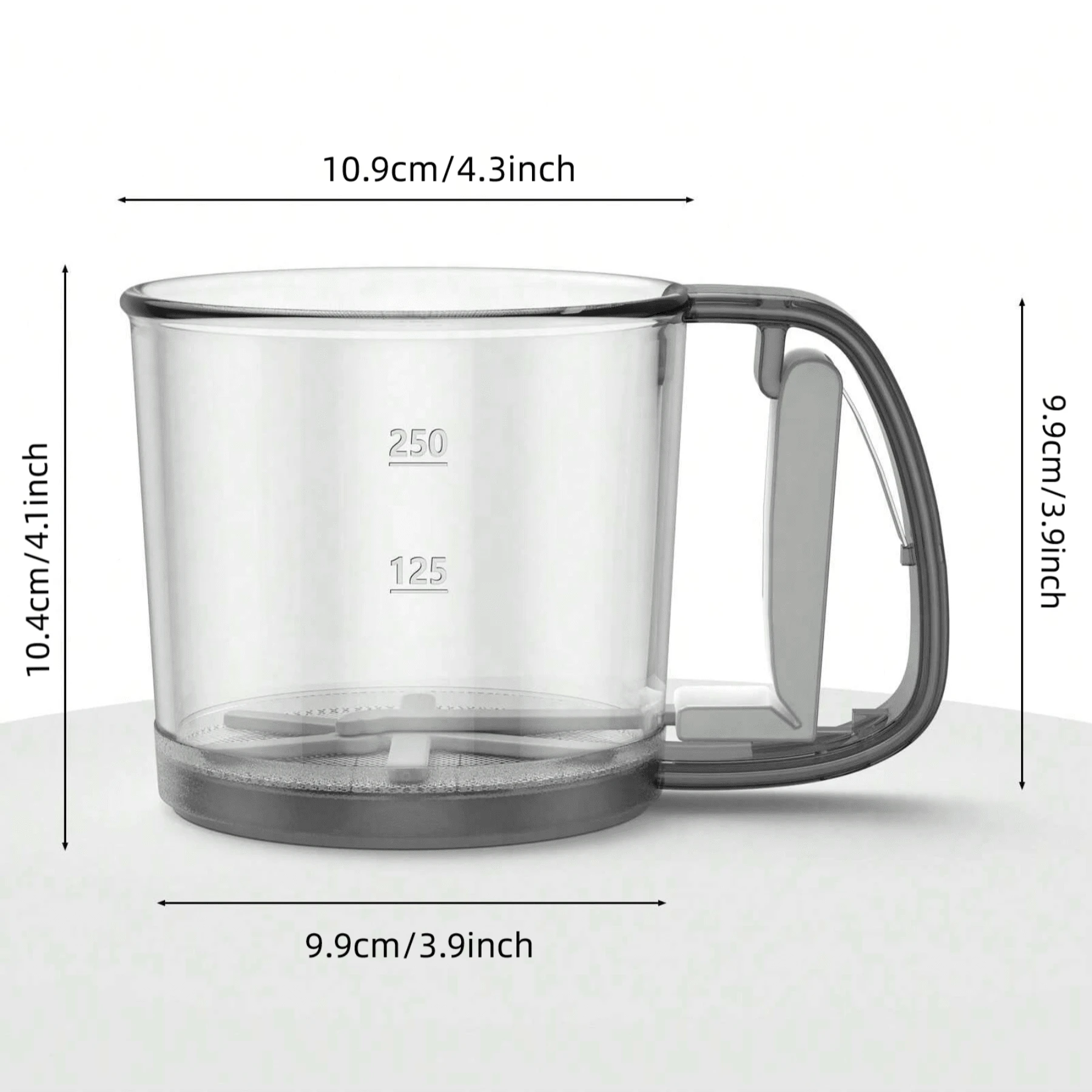 Transparent Semi-Automatic Flour Sifter With Scale | SHEIN USA