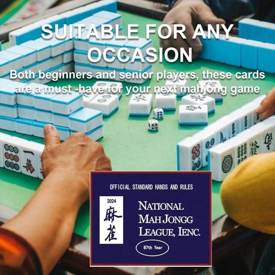 Mahjong League 2024 Large Size Cards, National 2024 Small Majang Cards ...
